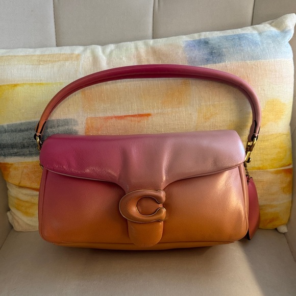 Coach | Bags | Coach Puffy Tabby 26 In Orange Pink Ombr | Poshmark